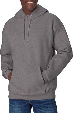 Hanes Ultimate, Heavyweight Fleece Hoodie, Cotton Sweatshirt for Men Capuche, Gris Oxford, L Homme