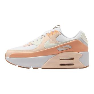 Nike Nike Air Max 90 LV8 Chaussures Femme (White/Barely Orange/Orange Chalk/Sail), Blanc/orange clair/craie/voile, 7.5