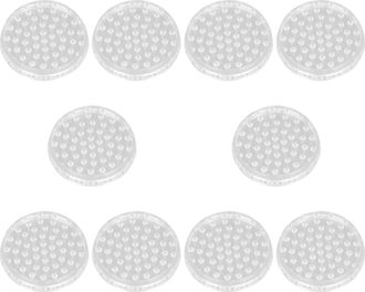 DOITOOL 10 St&uuml;ck Teiliges Transparente Stuhl fu&szlig;schutzpads mit Rillen rutschfeste M&ouml;bel schoner f&uuml;r Empfindliche B&ouml;den Langlebiger Kunststoff Ger&auml;usch Kratzfr
