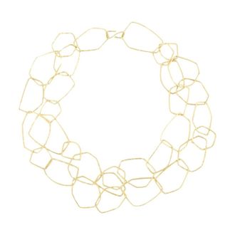 Cortana Irregular Interlinked Hoop Necklace - - Accessories - Damen - Gelb - ONE SIZE