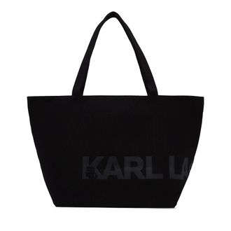 Karl Lagerfeld Shopper - K/ESSENTIAL SHOPPER MIT &Uuml;BERGROSSEM LOGO - Gr. unisize - in Schwarz - f&uuml;r Damen