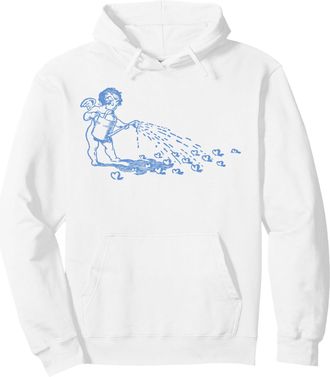 Trendy Apparel Grow Love Cherub Watering Can Hearts Pullover Hoodie