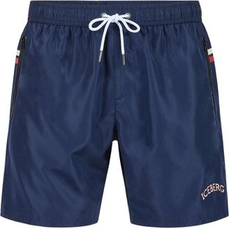 Iceberg Homme, Maillots de bain, Bleu, Taille: L Boxer Swim Shorts