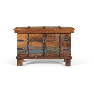 Giner&Colomer Giner Y Colomer - Coffre en bois recycl&eacute; avec ouverture par le haut et quincaillerie