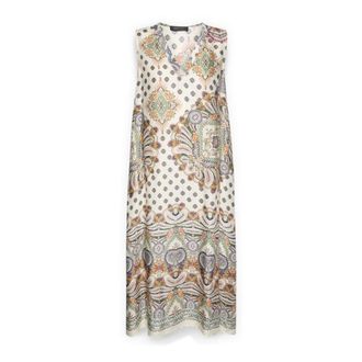 Elena Miro Langes bedrucktes Kleid - - Dresses - Damen - Beige - L