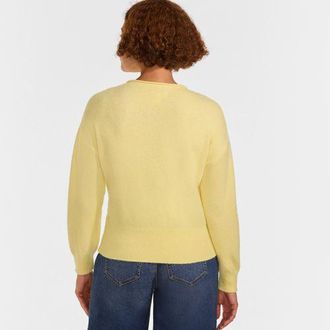 Lands End Wool Touch Pullover mit gerolltem Ausschnitt, Damen, Gr&ouml;&szlig;e:36-38 regular, Gelb, by Lands End