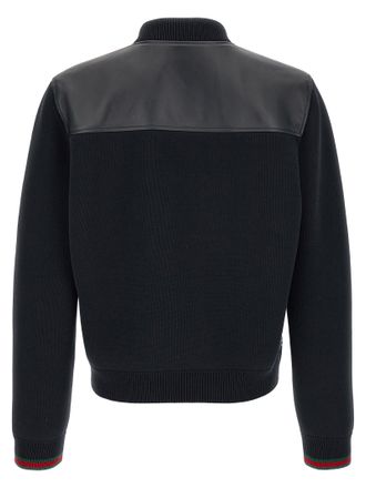 Gucci Mens Blue Lamb Leather Jacket Clothing