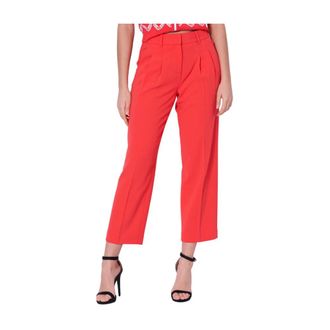 Michael Kors Plissierte Crepe Hose - - Trousers - Damen - Rot - XS