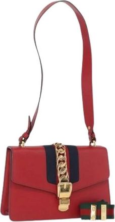 Gucci Sac bandouli&egrave;re vintage Pre-owned - Femme - Pre-owned - Rouge - Taille: ONE Size
