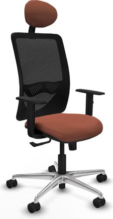 Piqueras y Crespo B&uuml;rostuhl Zulema mit 1D-Armlehnen, h&ouml;henverstellbarer Lendenwirbelst&uuml;tze und festem Kopfteil, ausgestattet mit Sincro 3-Positionen und Schneideschaum,