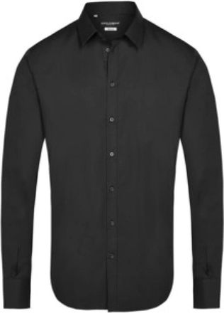Dolce & Gabbana Schwarzes Herrenhemd mit Knopfleiste - - Shirts - Herren - Schwarzk - L