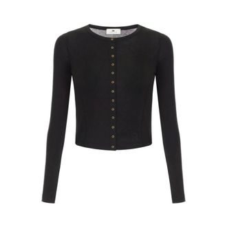 Elisabetta Franchi Damen, Strickwaren, Schwarzk, SGr&ouml;&szlig;e