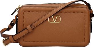 Valentino Garavani Alltime Femmes Sac bandouli&egrave;re en cuir marron/amande