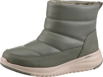 Skechers Winterboots SKECHERS ON-THE-GO STELLAR, Damen, Gr. 37, gr&uuml;n (olivgr&uuml;n), Lederimitat, Schuhe Winterboots, Snowboots mit gestepptem Schaft, Topseller