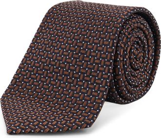 Kiton Homme, Accessoires, Rouge, Taille: ONE Size Cravate en soie &agrave; motifs