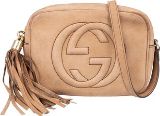 Gucci Crossbody Bags - Gucci Suede GG Soho Crossbody Bag - Gr. unisize - in Braun - für Damen