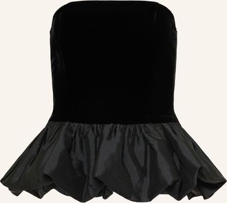 Rotate Rotate Off-Shoulder-Top Im Materialmix schwarz