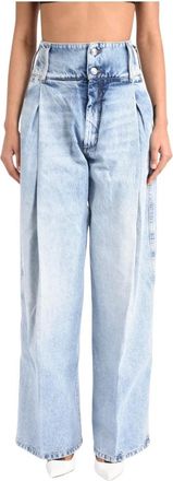 Sportmax Femme, Jeans, Bleu, Taille: W28 Wide Jeans