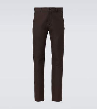 Loro Piana Pantalon droit Harper en laine et coton