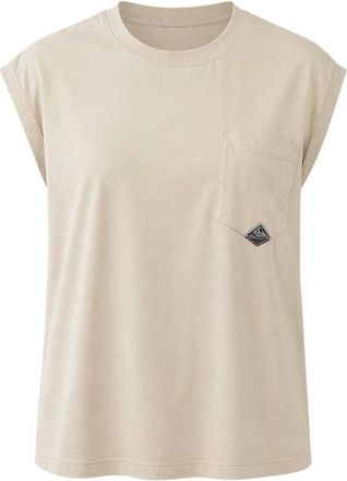 Roy Rogers Femme, Tops, Beige, Taille: 38 FR T-Shirt sans manches avec poche