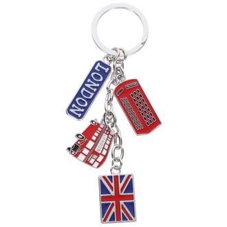 BESTOYARD Union Jack Schl&uuml;sselanh&auml;nger Mit Britischem Uk Flagge Design Metall Reise-Souvenir F&uuml;r Auto Tasche Und Schl&uuml;sselbund 3.15 X 1.38 Zoll