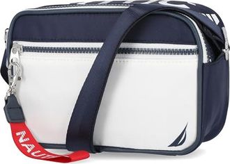 Nautica Sac à bandoulière High Seas Camera pour femme, taille unique, Indigo/blanc., Taille unique