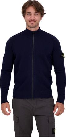 Stone Island Homme, Pulls, Bleu, Taille: S Cardigan Zipp&egrave;