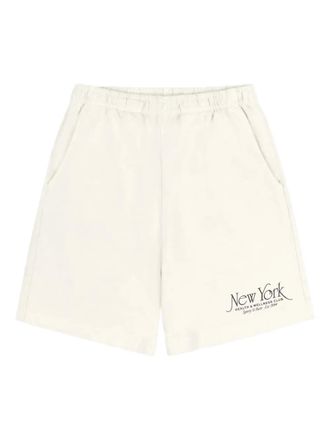 Sporty & Rich short &agrave; taille &eacute;lastiqu&eacute;e - Tons neutres