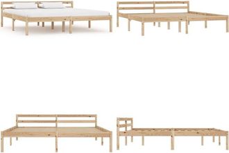 vidaXL Vidaxl - Cadre de lit sans matelas bois massif de pin 180x200 cm - Cadre De Lit - Lit Double - Lit En Bois - Meubles Chambre - Décoration Chambre