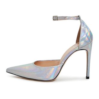 Cesare Gaspari Femme, Chaussures, Gris, Taille: 39 EU Escarpins &agrave; Talons Hauts Luxueux - Argent
