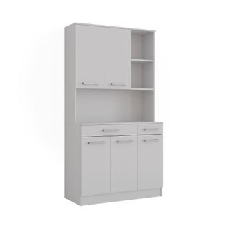 Vicco K&uuml;chenbuffet Raul, Wei&szlig;, 100.1 x 188.5 cm mit 5 T&uuml;ren & 2 Schubladen