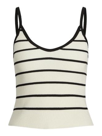 Jack & Jones Jack & Jones Damen Jxesther Tight Short Stripe Top Knit Stricktop, Cremefarben, S