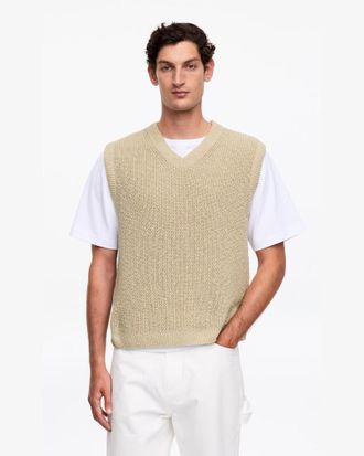 Arket Pullunder Aus Baumwolle Und Leinen -Beige