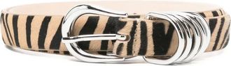 Déhanche Gürtel mit Zebra-Print - Nude