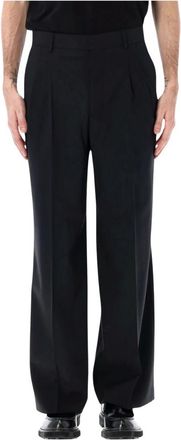 Ami Homme, Pantalons, Noir, Taille: 3XS Pantalon Large Taille Basse &agrave; Deux Pinces