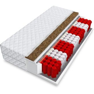 FDM Matratze montalto 7 Zonen 90x200 Multipocket Taschenfederkern Kokos H3 H4 17 cm