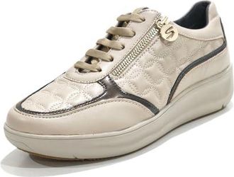 Stonefly Chaussures décontractées en cuir avec talon en caoutchouc - 222953 pour femme, rose, 37 EU