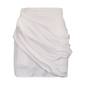 Elisabetta Franchi Kurzer Rock mit Drapierung - - Skirts - Damen - Wei&szlig; - M