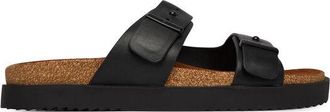 Tommy Hilfiger Pantoletten Cork Adjustable Lth Sandal FM0FM05754 Schwarz
