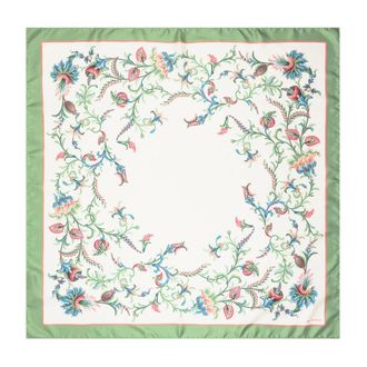 Etro Femme, Accessoires, Multicolore, Taille: ONE Size Foulard en Soie avec Motif Floral Circulaire