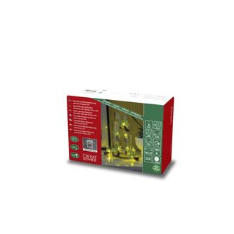 Konstsmide LED Dekolichterkette, Palmen, mit 6h Timer, 10 warm wei&szlig;e Dioden, batteriebetrieben, Innen, transparentes Kabel - 3125-903
