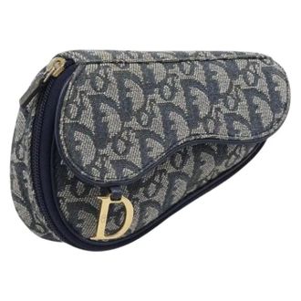 Dior Pre-owned Toile sacs-dior - Femme - Pre-owned - Bleu - Taille: ONE Size