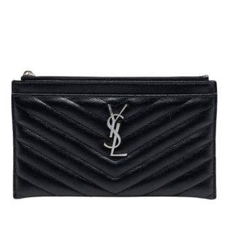 Saint Laurent Pre-owned Quilted Leather Clutch - - Pre-owned - Damen - Schwarzk - ONE SIZE