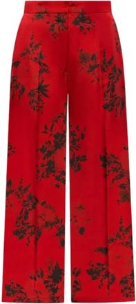 Max Mara Femme, Pantalons, Rouge, Taille: 38 FR Wide Pantalons