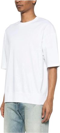Calvin Klein Homme, Tops, Blanc, Taille: S Mercerized Interlock Cuff Crew