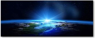 Tulup Glas-Bild Wandbild aus Glas - Wandkunst - Wandbild hinter geh&auml;rtetem Sicherheitsglas - Dekorative Wand f&uuml;r K&uuml;che & Wohnzimmer 125x50 - Weltall & Scien