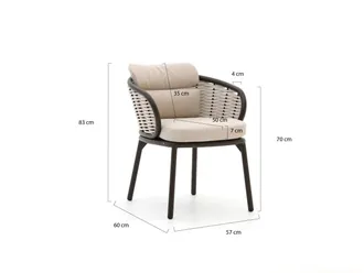 Apple Bee + 10 % Kassenrabatt | Apple Bee Pine Key/Zanzibar d&auml;nisch oval 220 cm Gartenm&ouml;bel-Set 7-teilig