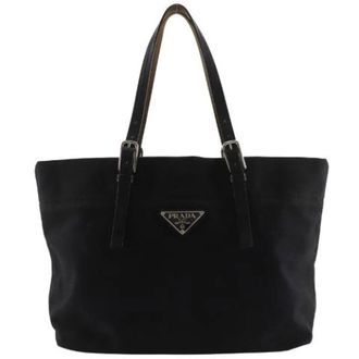 Prada Pre-owned Canvas Tote Bag - - Pre-owned - Damen - Schwarzk - ONE SIZE