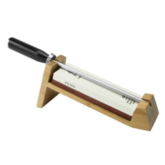 Shun DM0610 Classic 3-teiliges Schleifstein-Schärfsystem, 22,9 cm, Holz