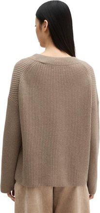 Marc O'Polo V-Ausschnitt-Pullover loose aus weichem Schurwolle-Mix